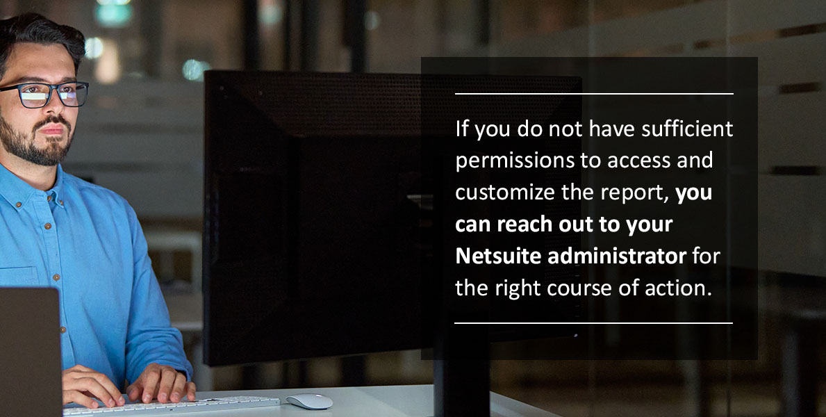 Customizing Standard Reports in NetSuite | LUXENT